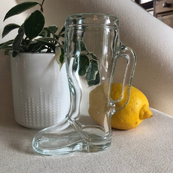 Dining | Beer Boot Glass With Handle Vintage | Poshmark